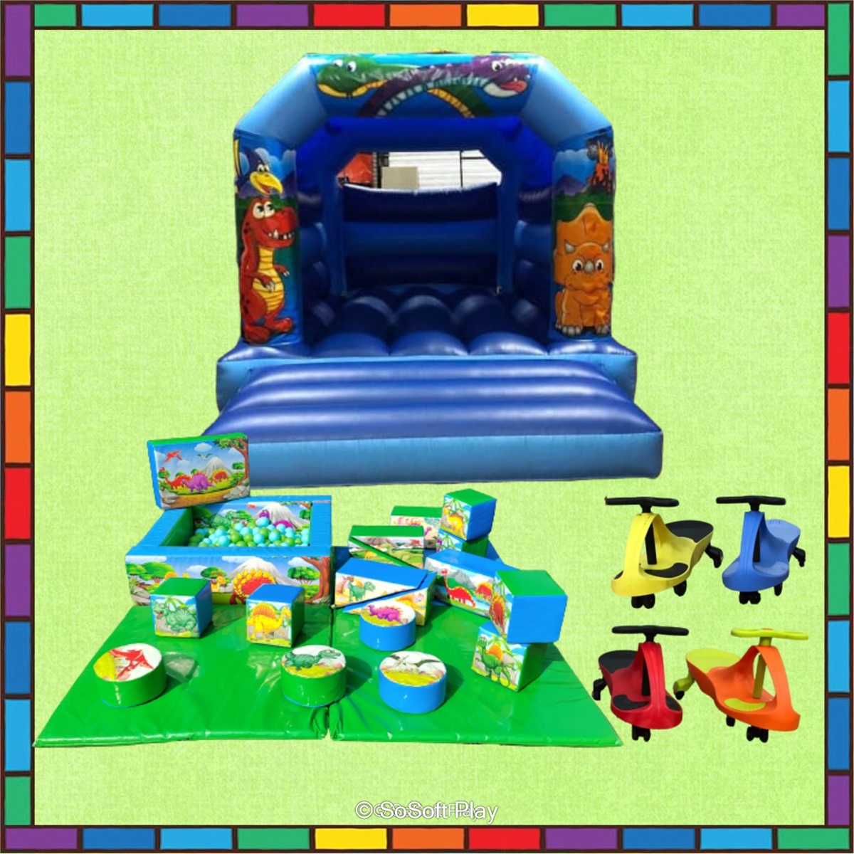 Ultimate Dinosaur Party Package - Bouncy Castle & Soft Play Hire in ...